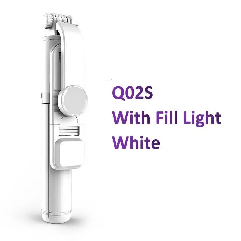 Селфи-палка Q02S с подсветкой, White