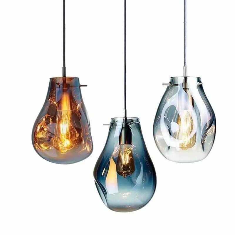 Ywy. горячиеСтеклянная Люстра В Скандинавском Стиле Модерн С Креативным Дизайном. Светодиодные Светильники Для Домашнего Декора, Подходят Для Спальни, Ресторана, Отеля, Бара И Кухни.