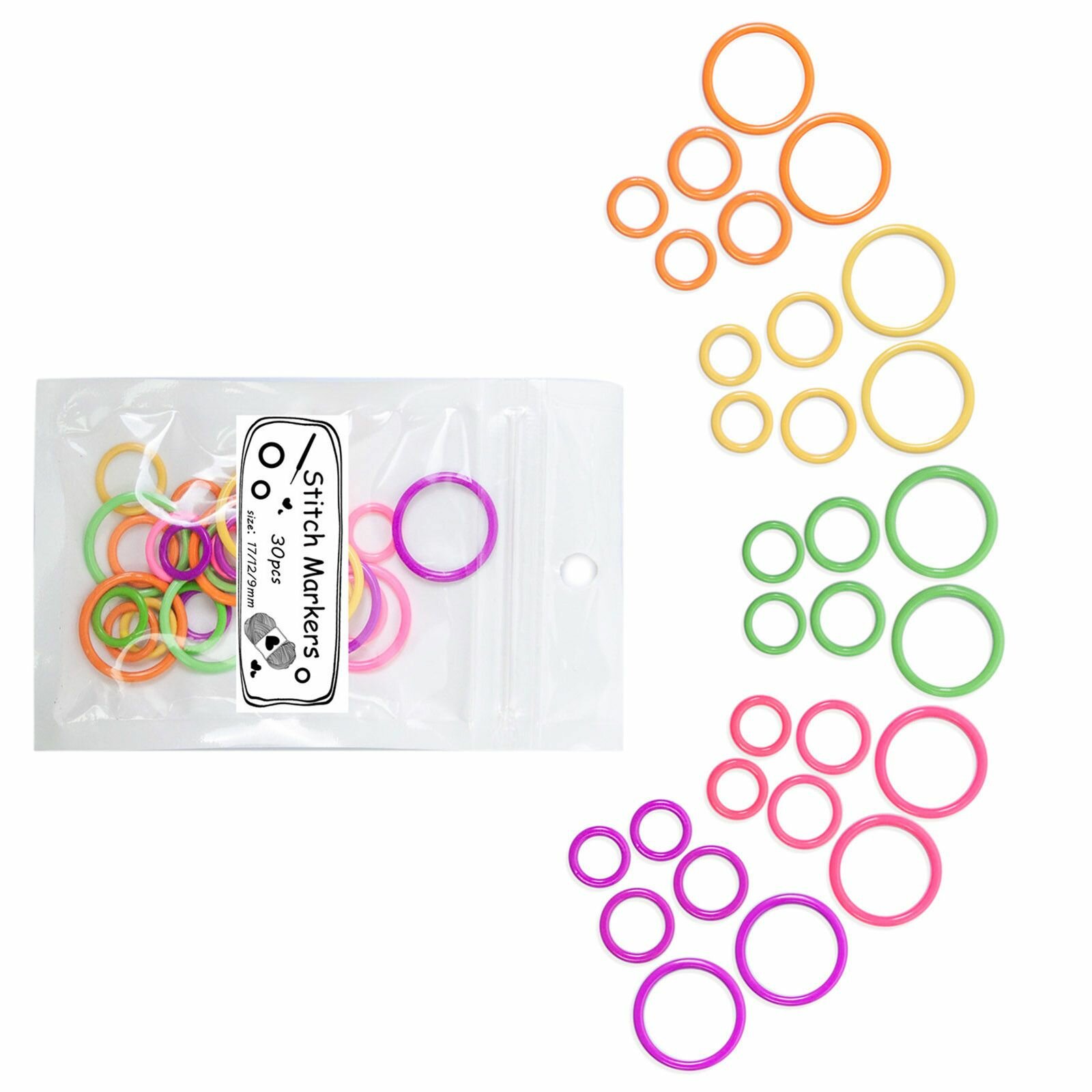 30 Шт Маркеров для вязания крючком Красочные Аксессуары спицами