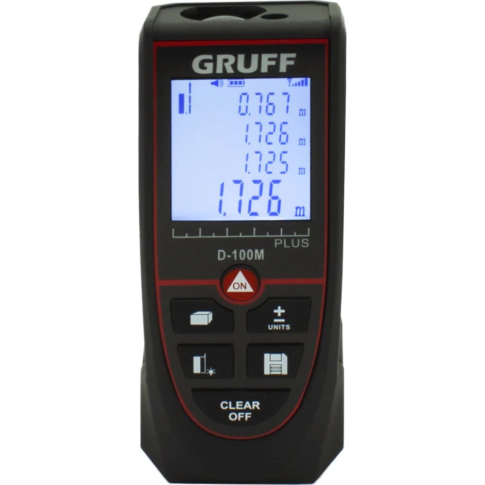 Лазерный дальномер GRUFF D100 100м D100m, Вам не придется напрягать зрение, чтобы увидеть результаты измерений