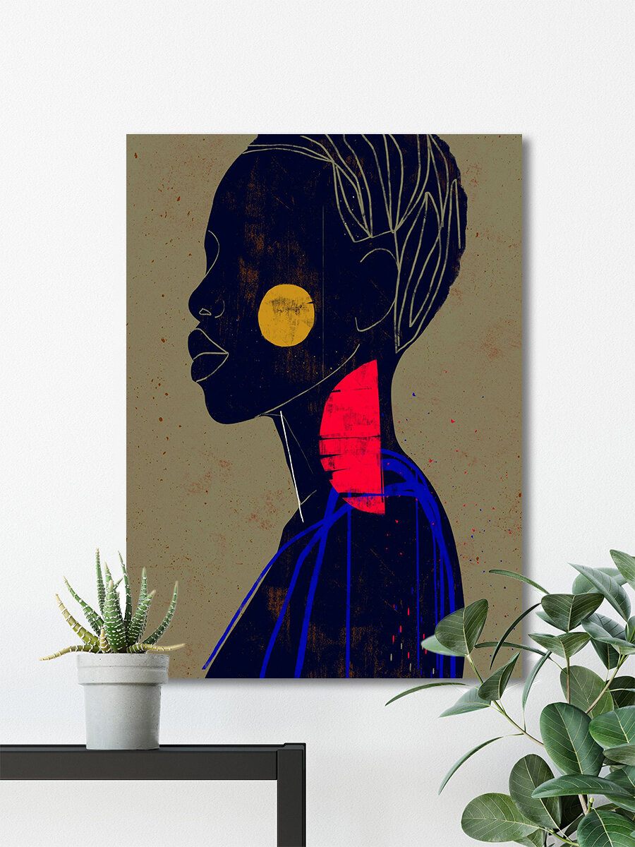 Лицо девушки / картина абстракция / в современный интерьер, модерн, 20х30 см.