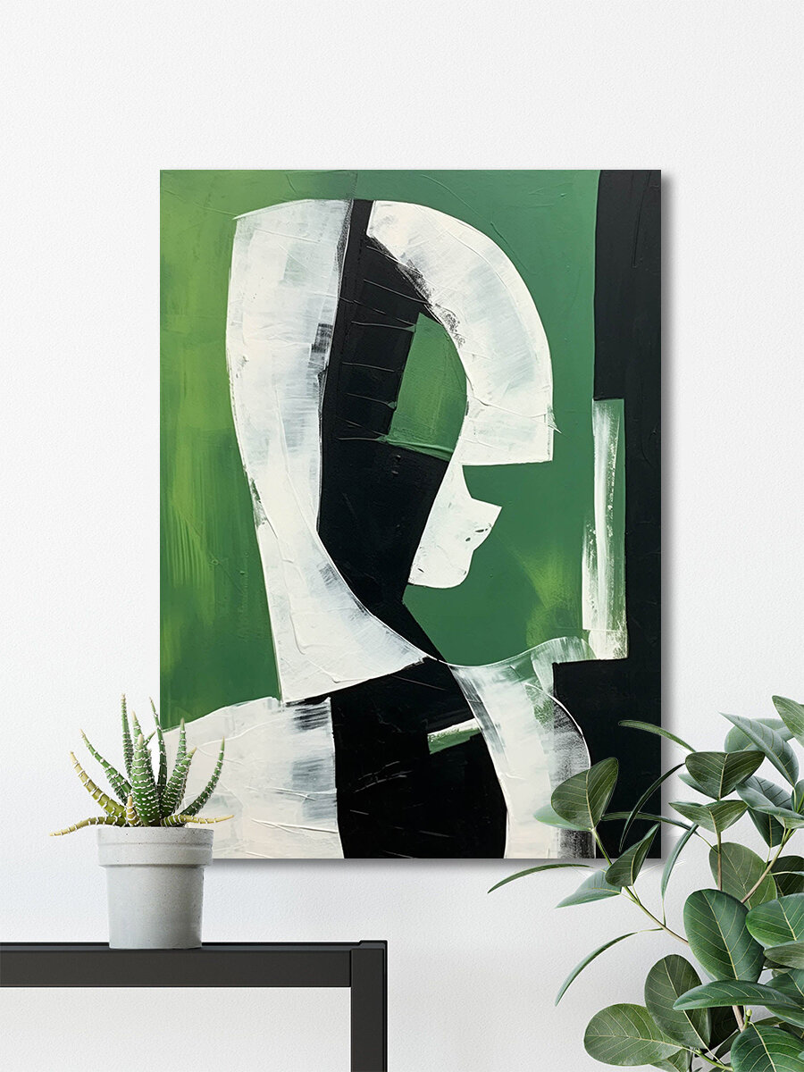 Картина интерьерная - "Лицо девушки абстракция" , 40х60 см.