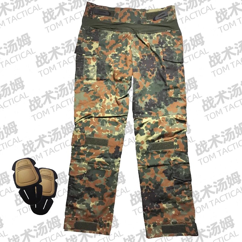Тактические брюки Flecktarn GEN3 G3 из полиэстера S, Flecktarn and pad