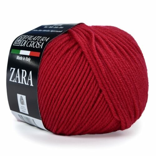 Пряжа Filatura Di Crosa Zara 1466 красный (50г/125м, упаковка 10 мотков)