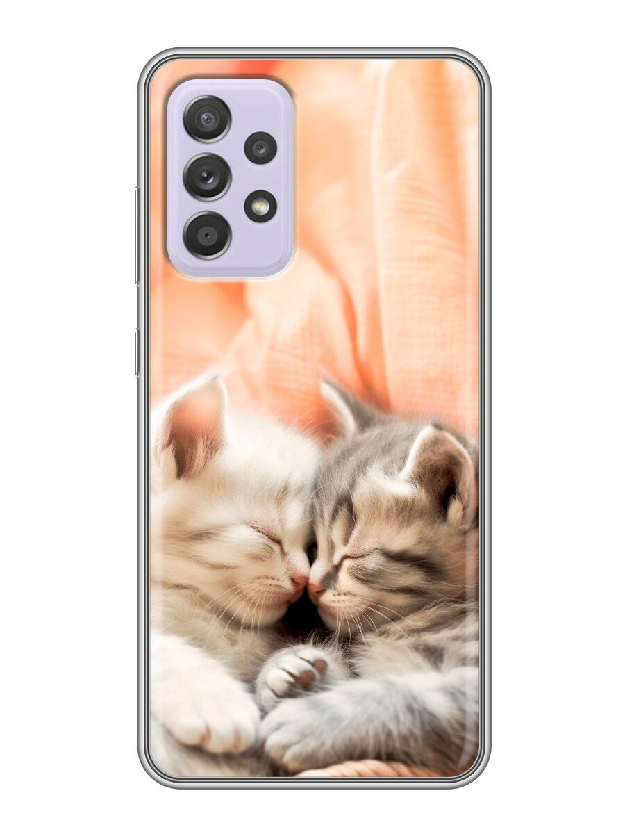 Чехол для Samsung Galaxy A52 с принтом Милые котята (Самсунг Галакси А52)