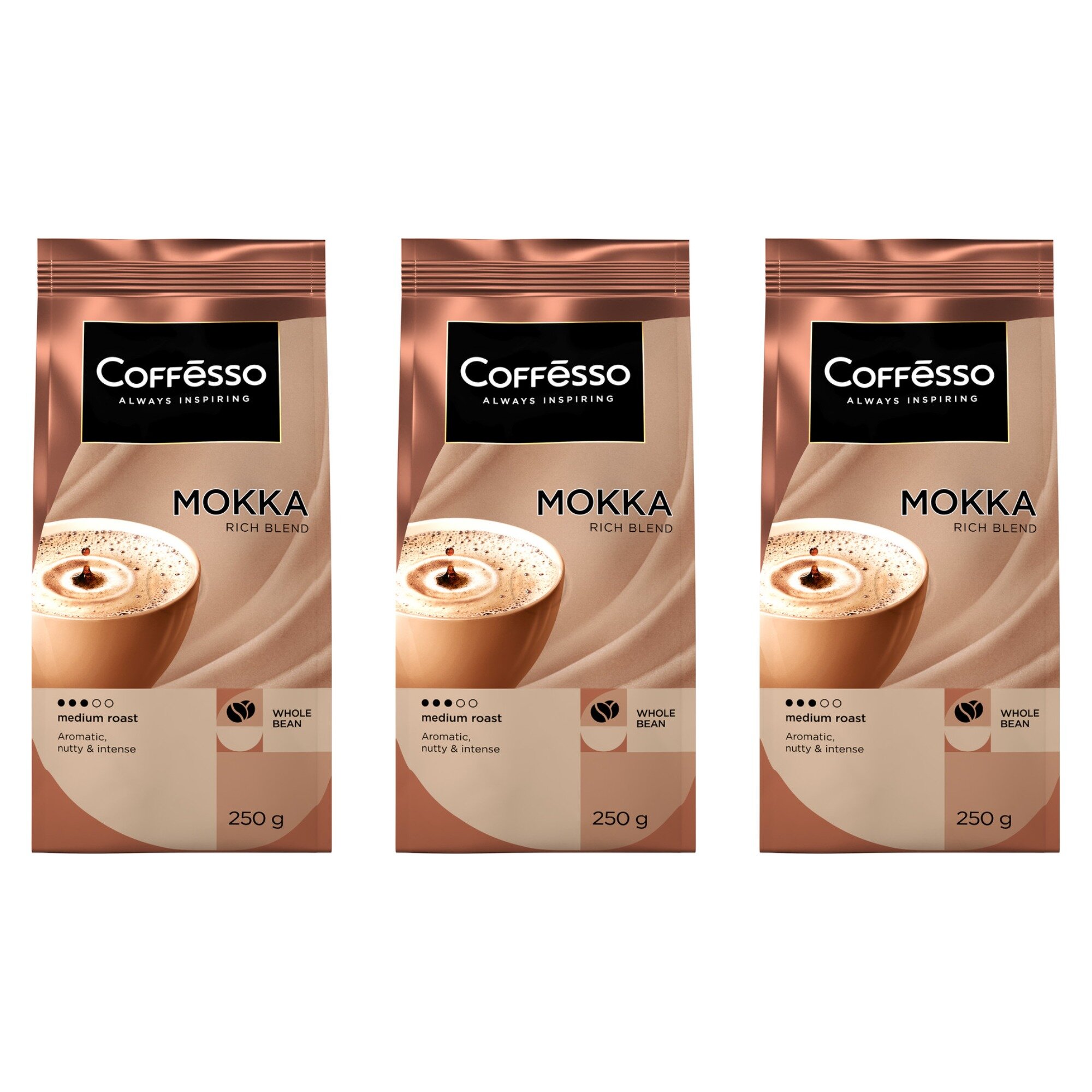 Кофе в зернах Coffesso Mokka, 250 г, 3 уп