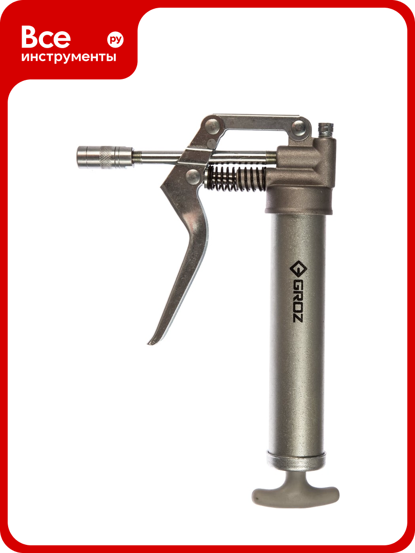 Малый плунжерный шприц для одной руки 240 атм, 120 см3, трубка, 2 вых GROZ GR43260 - G16/ZN/B