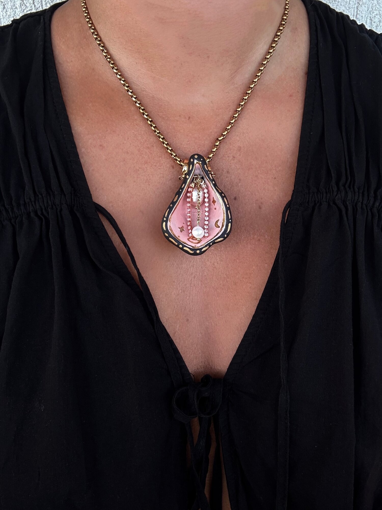 Бусы, жемчуг барочный