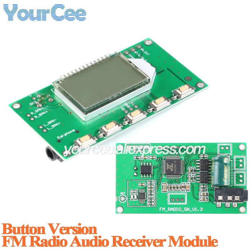 FM-модуль радиоприемника PLL с LCD-дисплеем Receiver Button Type