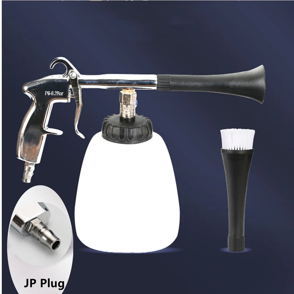 Автомобильный пистолет для сухой чистки, мойка высокого давления, водяной пистолет Tornado, аксессуары для глубокой очистки салона с щеткой, инструменты для чистки автомойки, JP Plug