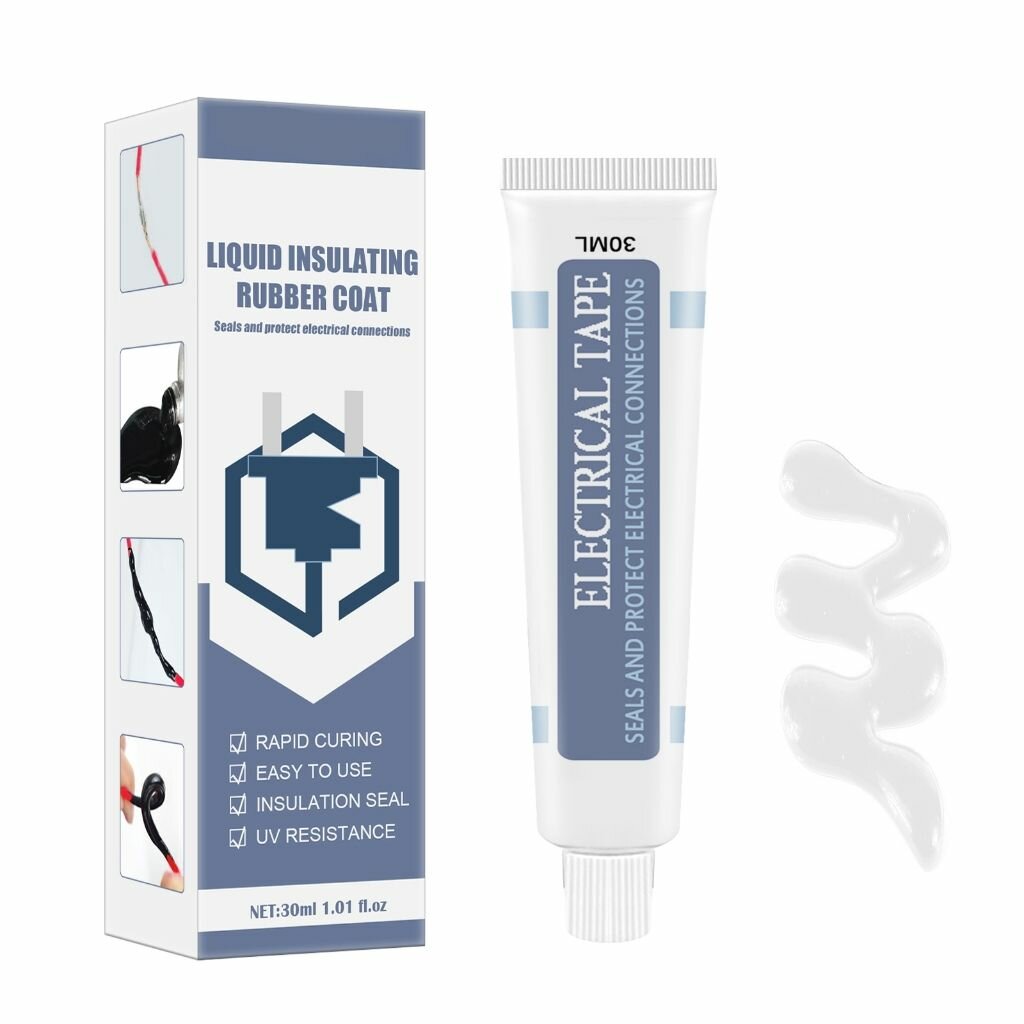 Кромочный клей огнезащитный термостойкий герметик, клейкая жидкая лента (паста)-белый