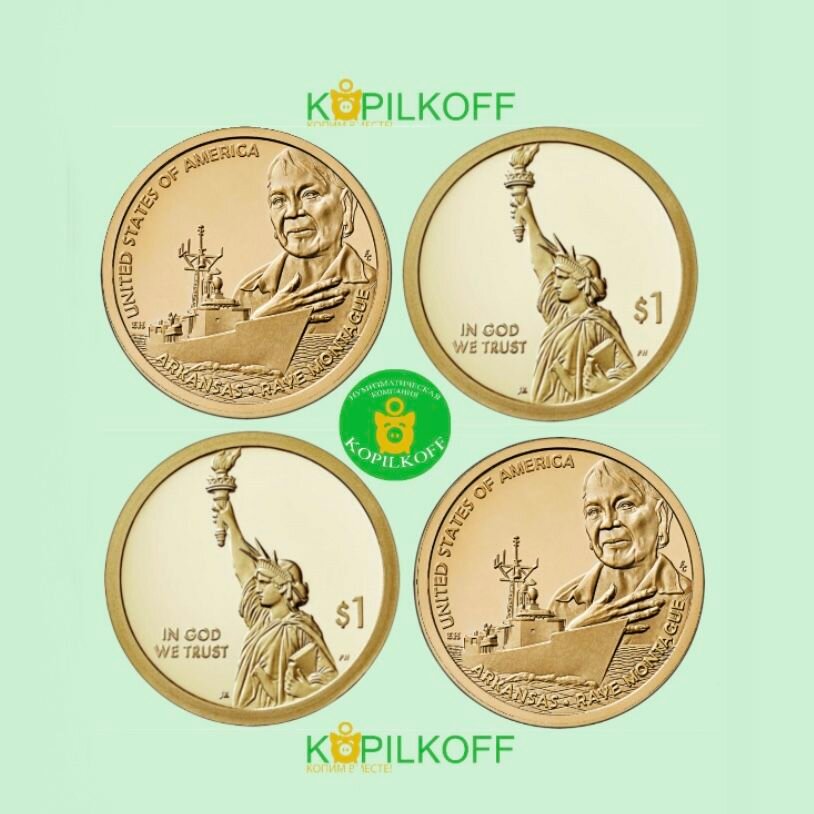 Монета 1 доллар РЭЙ монтегю ("Raye Montague") серия "Американские Инновации" №26, 2025 г. в, монетный двор P, D