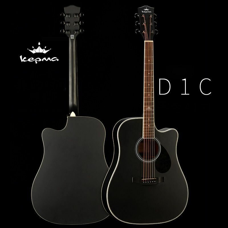 Kepma D1C Black Matt акустическая гитара, цвет черный