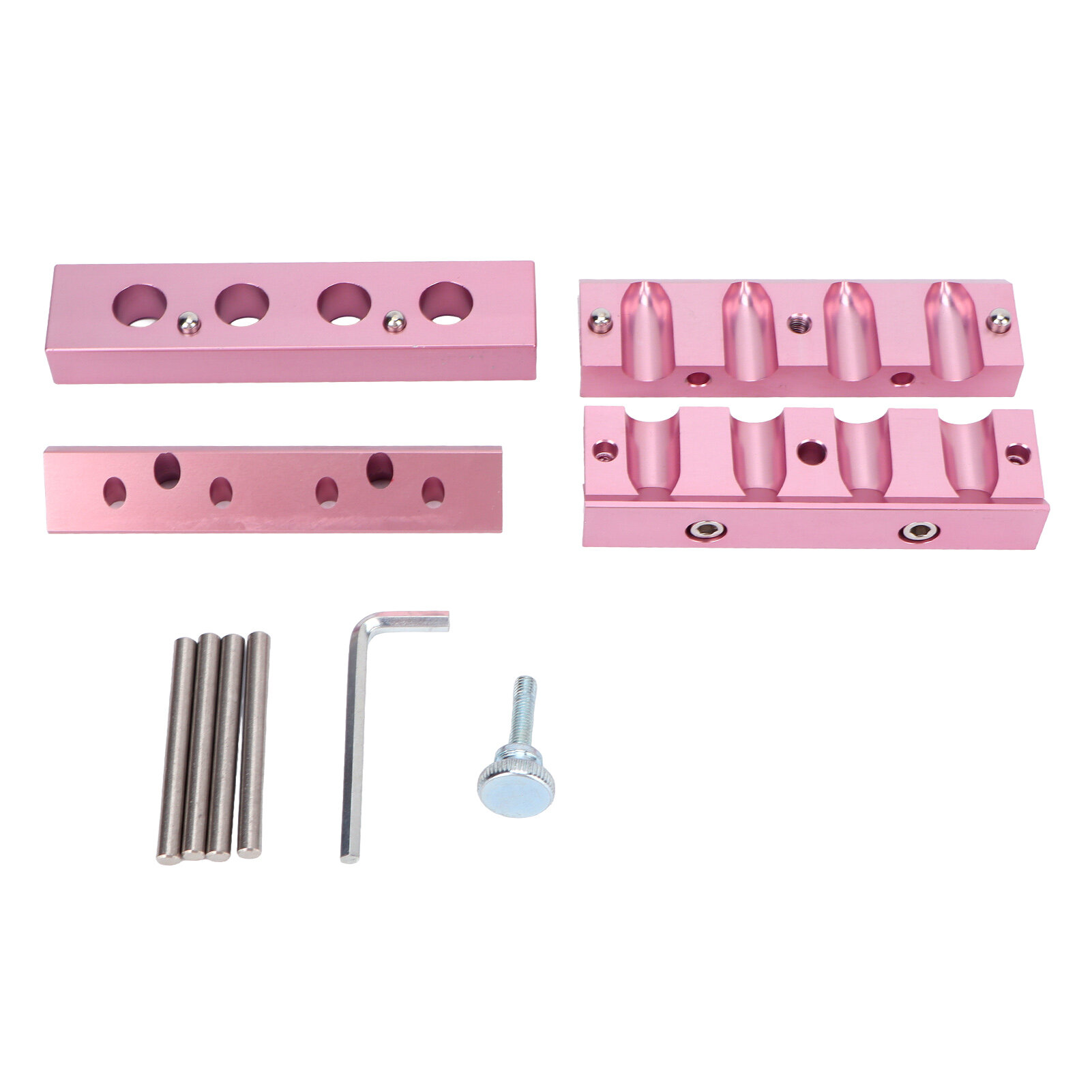 Алюминиевая форма для изготовления бальзама для губ своими руками с 4 отверстиями, многофункциональный инструмент для создания желейных, одноцветных, двухцветных и многослойных помад.