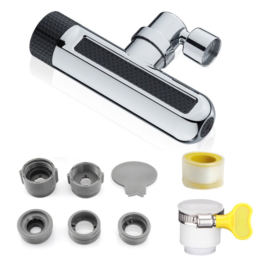 Удлинитель кухонного крана с 6-ступенчатой системой защиты от брызг воды под давлением-гальваническое покрытие