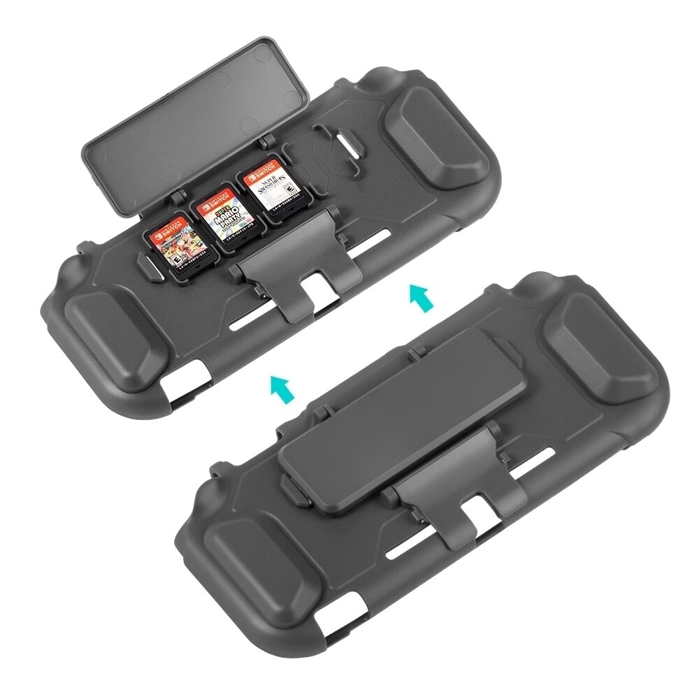 Пластиковый чехол-кейс MyPads с отсеками для картриджей Nintendo Switch Lite Dobe TNS-19121 Темно серый