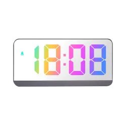 Настольные часы с функцией ночного режима MyPads 12/24 часа в ночное время светодиодные часы серый