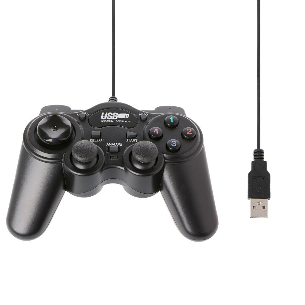 Wired Gamepad USB 2.0 Game Controller Gaming Joypad Joystick Control для компьютерного ноутбука геймер Black Console