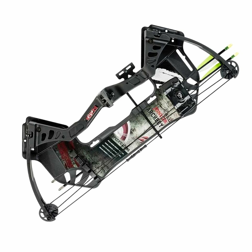 Блочный лук Man Kung CBK1-MK, черный, усилие натяжения 19-25 фунтов, длина 63 см