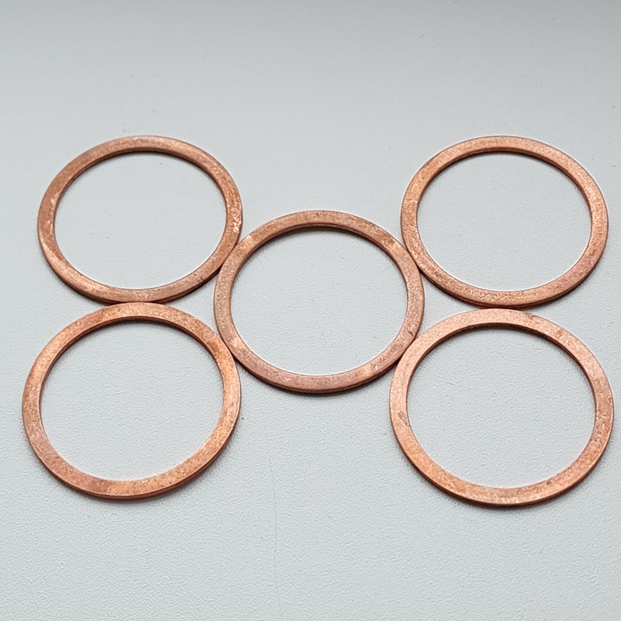 5шт Шайба медная прокладка для алмазных коронок 1и1/4". Размеры 40х33х1.5мм