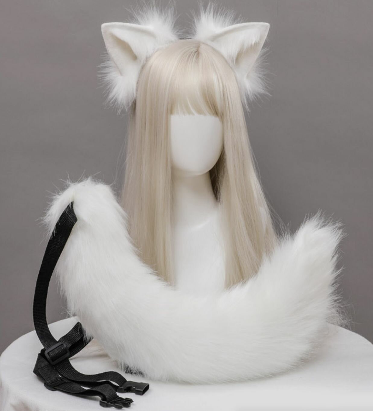 Набор ушек и хвоста кошки для косплея – легкие, регулируемые аксессуары для вечеринок, фотосессий и аниме