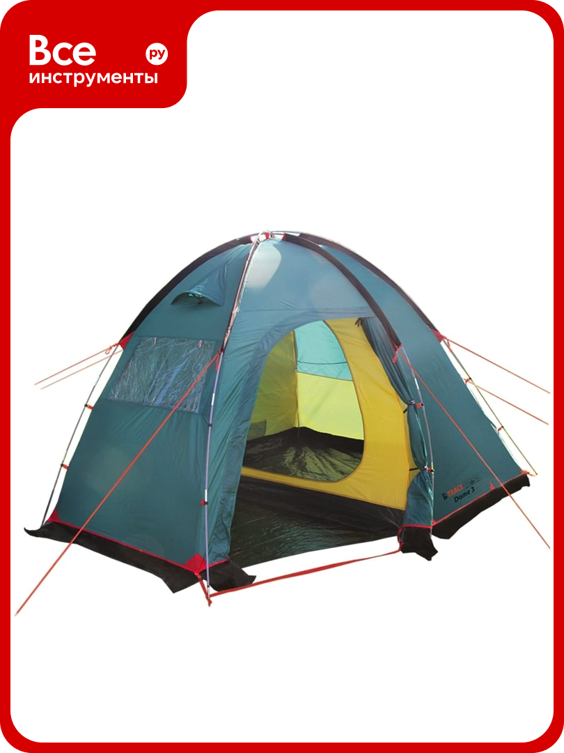 Палатка Btrace Dome 4 T0300, для отдыха компании из четырех, из четырех человек