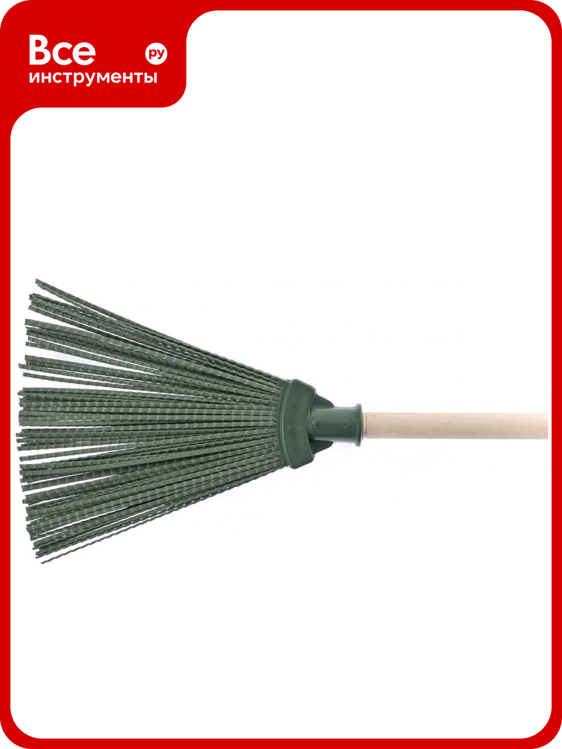 Полипропиленовая плоская метла с черенком сибртехм 295x255, для уборки помещений и открытых участков