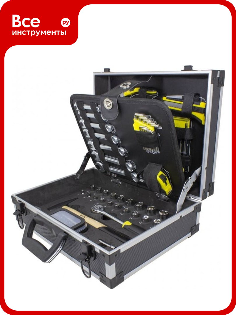Набор инструмента WMC TOOLS 91 пр. в чемодане WMC-1091, для починки бытового и офисного инвентаря