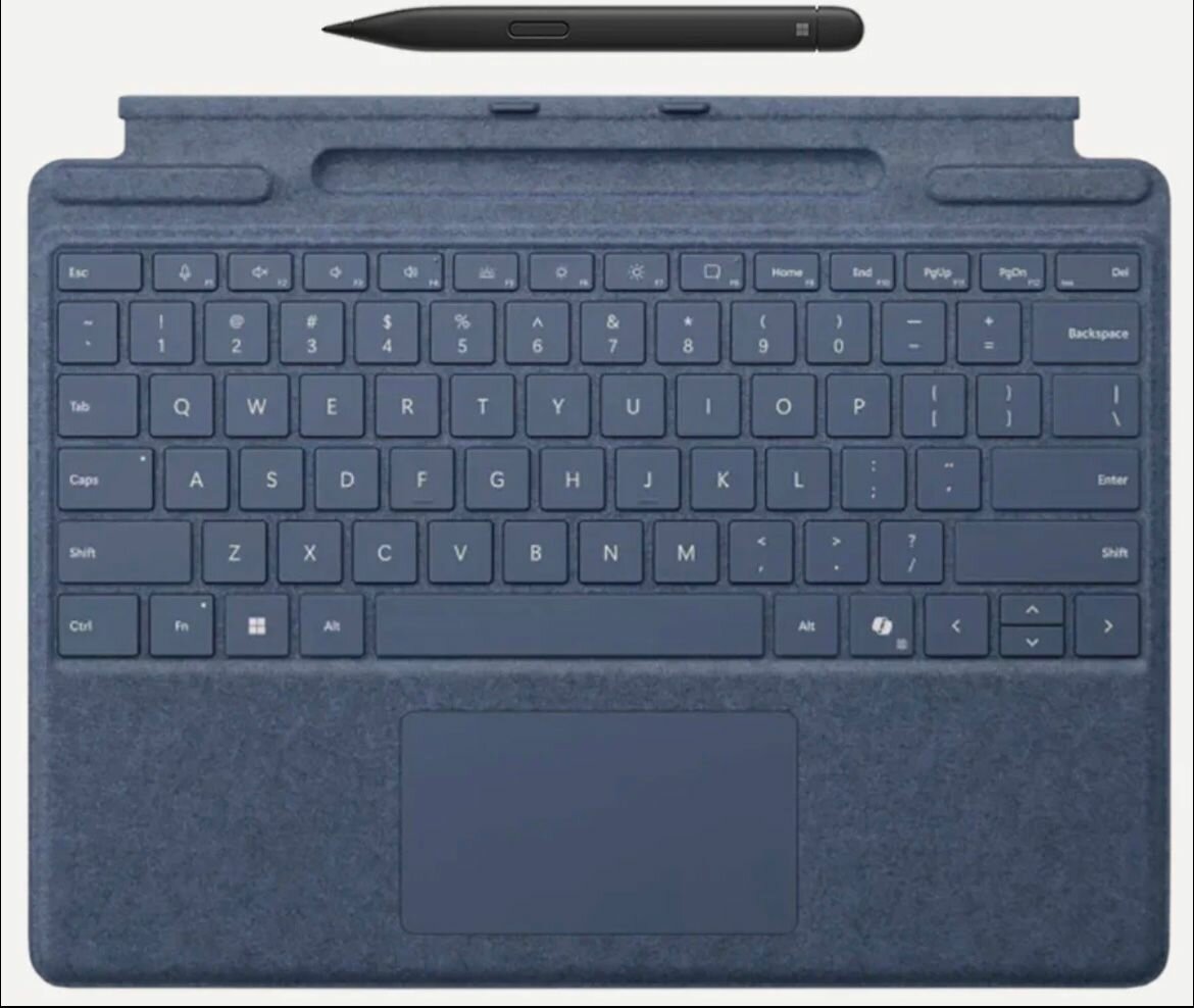 Клавиатура Microsoft Surface Pro Keyboard X/8/9/10/11 with Copilot button (Alcantara) (Sapphire) RUS + Slim Pen 2