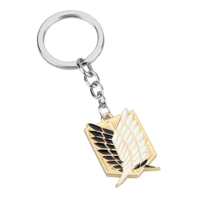 Attack On Titan Wings of Liberty Keychain For Men Women Shingeki No Kyojin Metal Key Ring Anime Fans Car Bag Decor Jewelry Gift