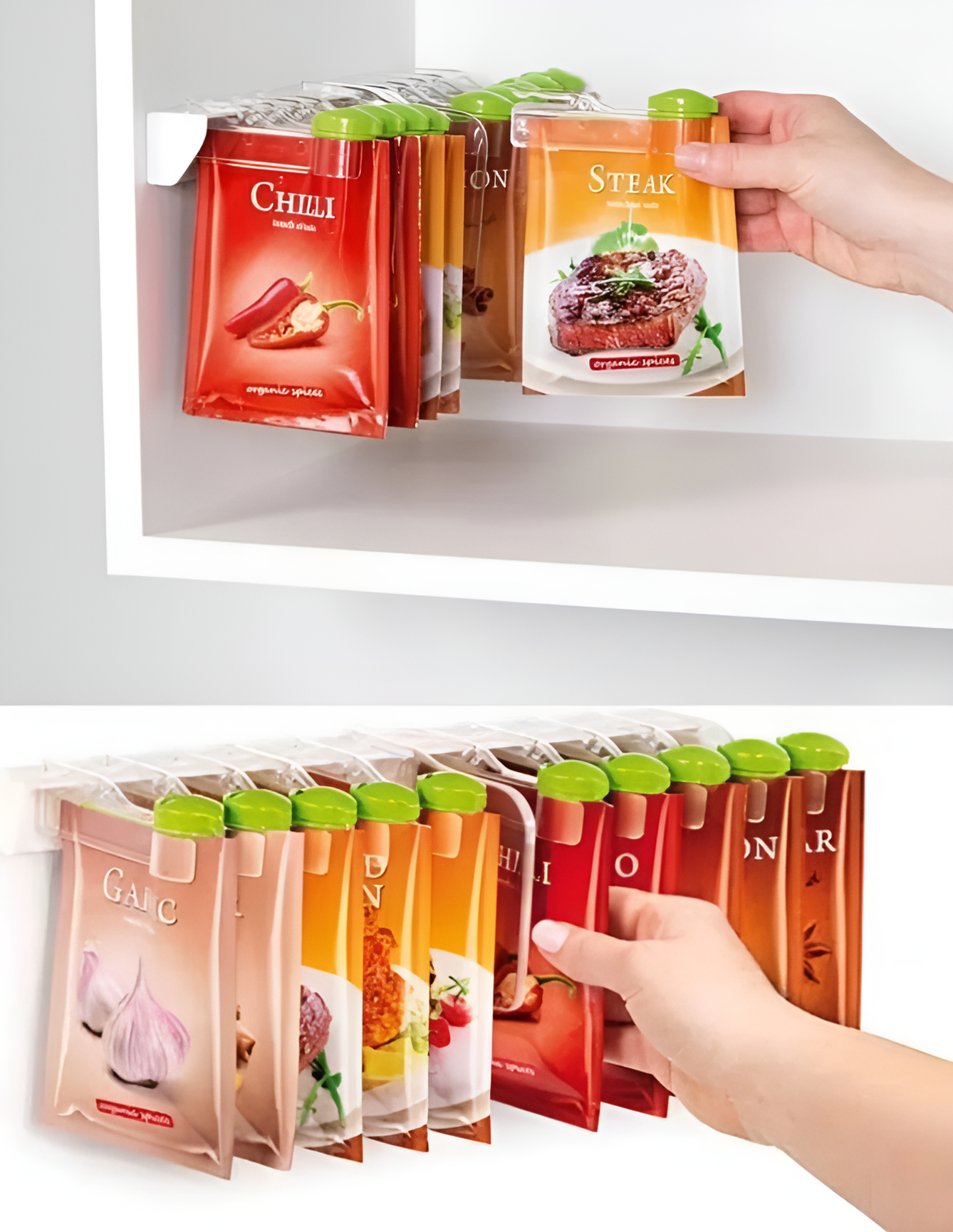 Держатель для специй и приправ / Набор для хранения кухонный, органайзер для пакетиков со специями