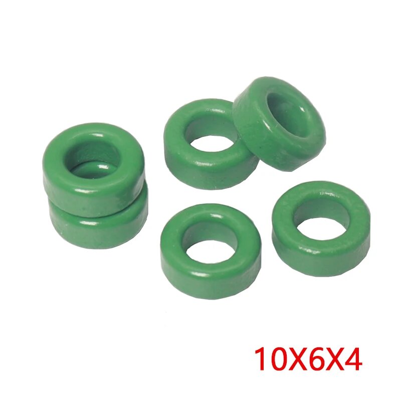 【20-10 шт.】10X6X4 мм 10*6*4 мм зеленый EMI противопомеховый фильтр от помех магнитное кольцо индуктор Mn-Zn тороидальный ферритовый железный сердечник
