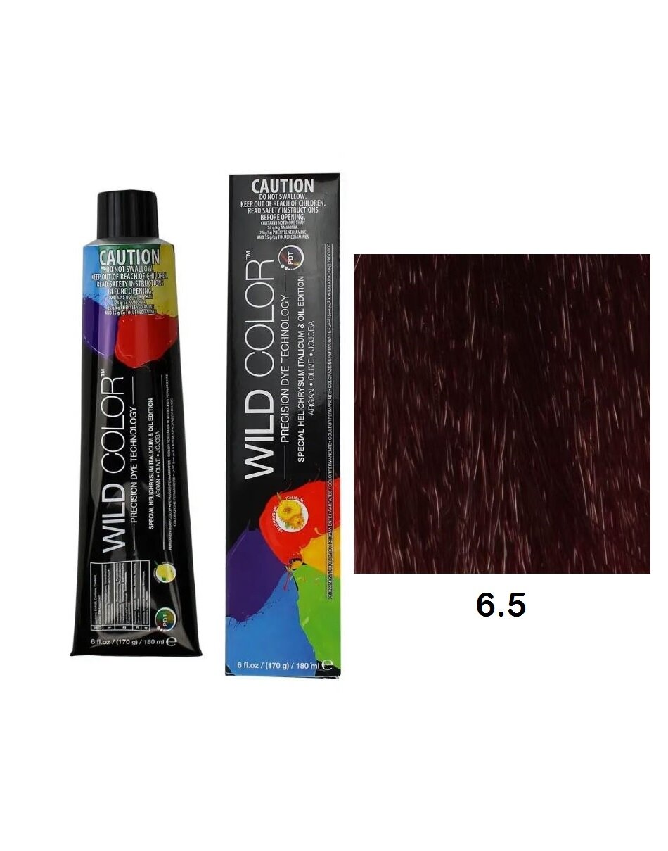 Wild Color Стойкая краска для волос 180 мл - Wild Color 6.5 6M Темный блонд махагоновый