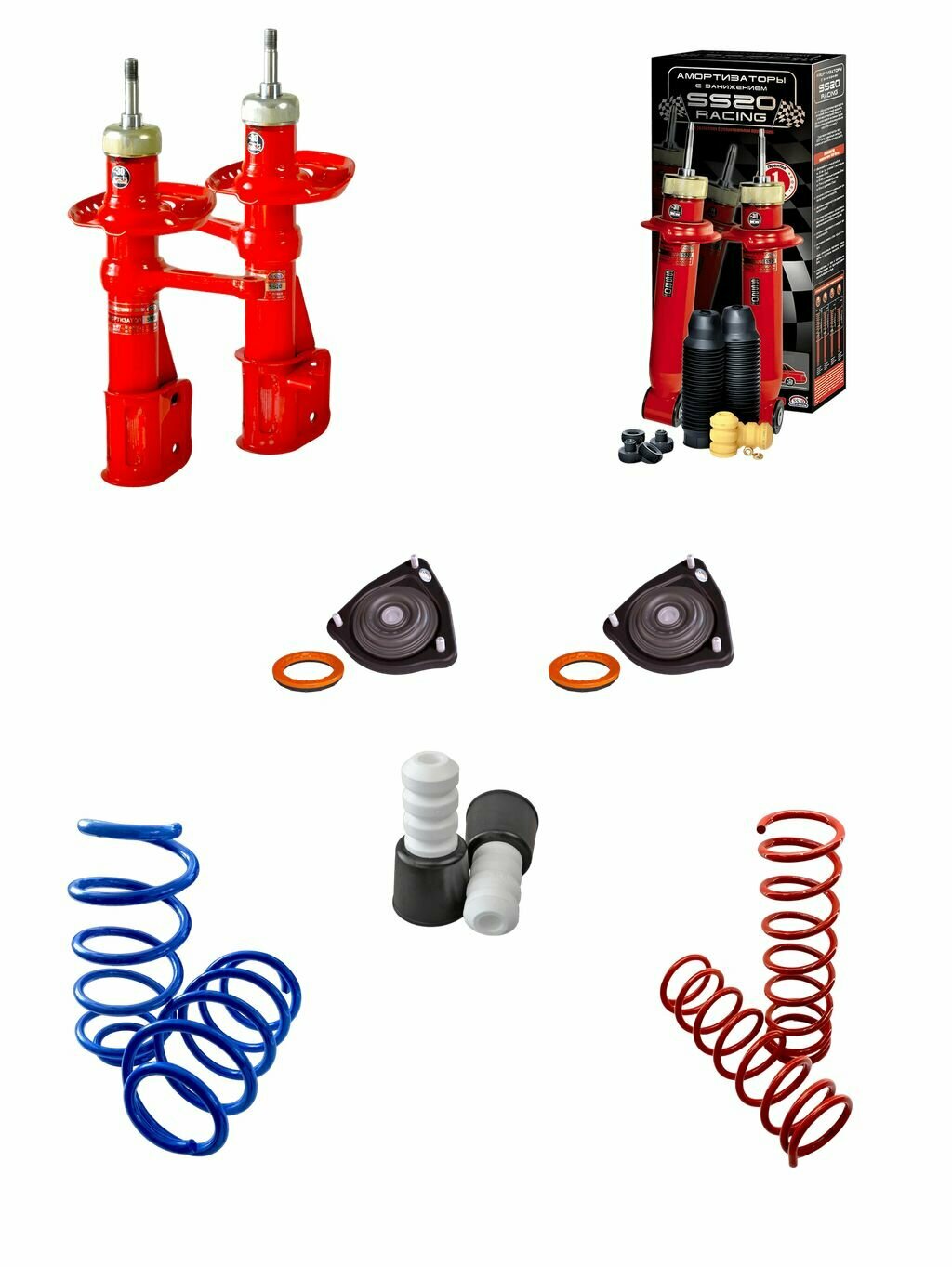 Полный комплект стоек SS20 -70 Калина 2 2194 "RACING спорт"