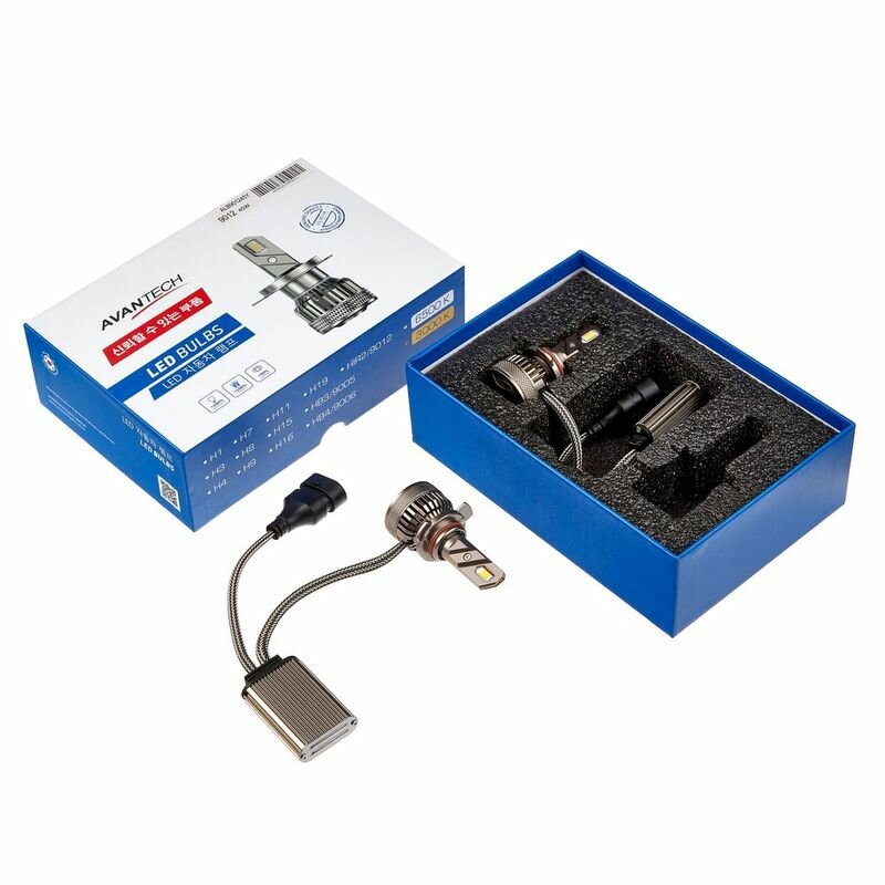 Лампа светодиодная LED Avantech 9012 12V 45W, 4300K 4500lm (комплект 2 шт.) арт. ALB901245Y