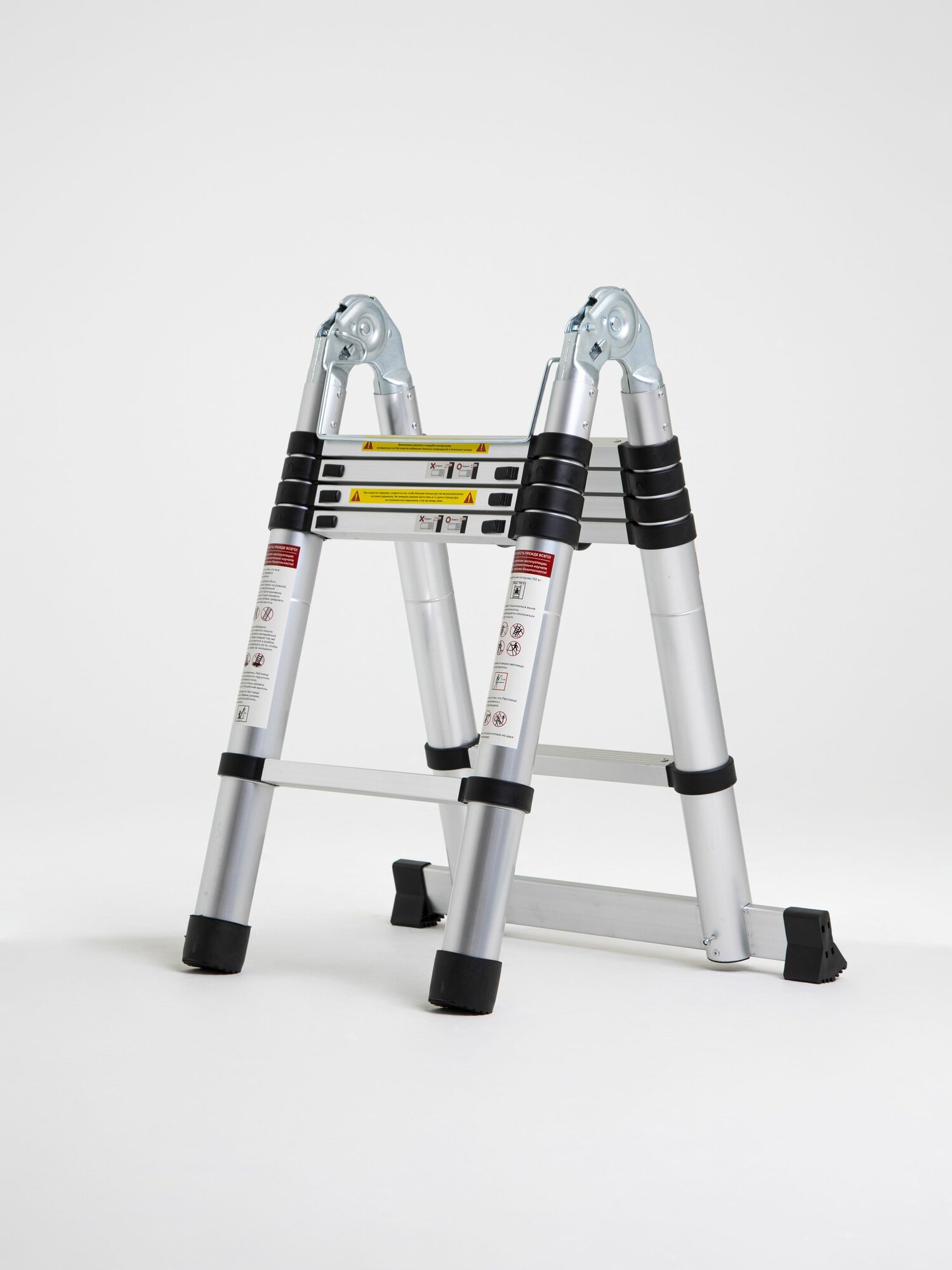 Лестница трансформер 1,6м/3,2м 4/8 ступеней, телескопическая WORKY