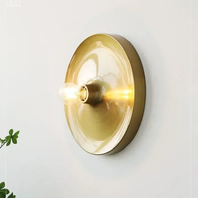 Настенный светильник ONEYLTT Серебряная волна, diameter 33cm, Тёплый белый (2700-3500 K), Золотистый