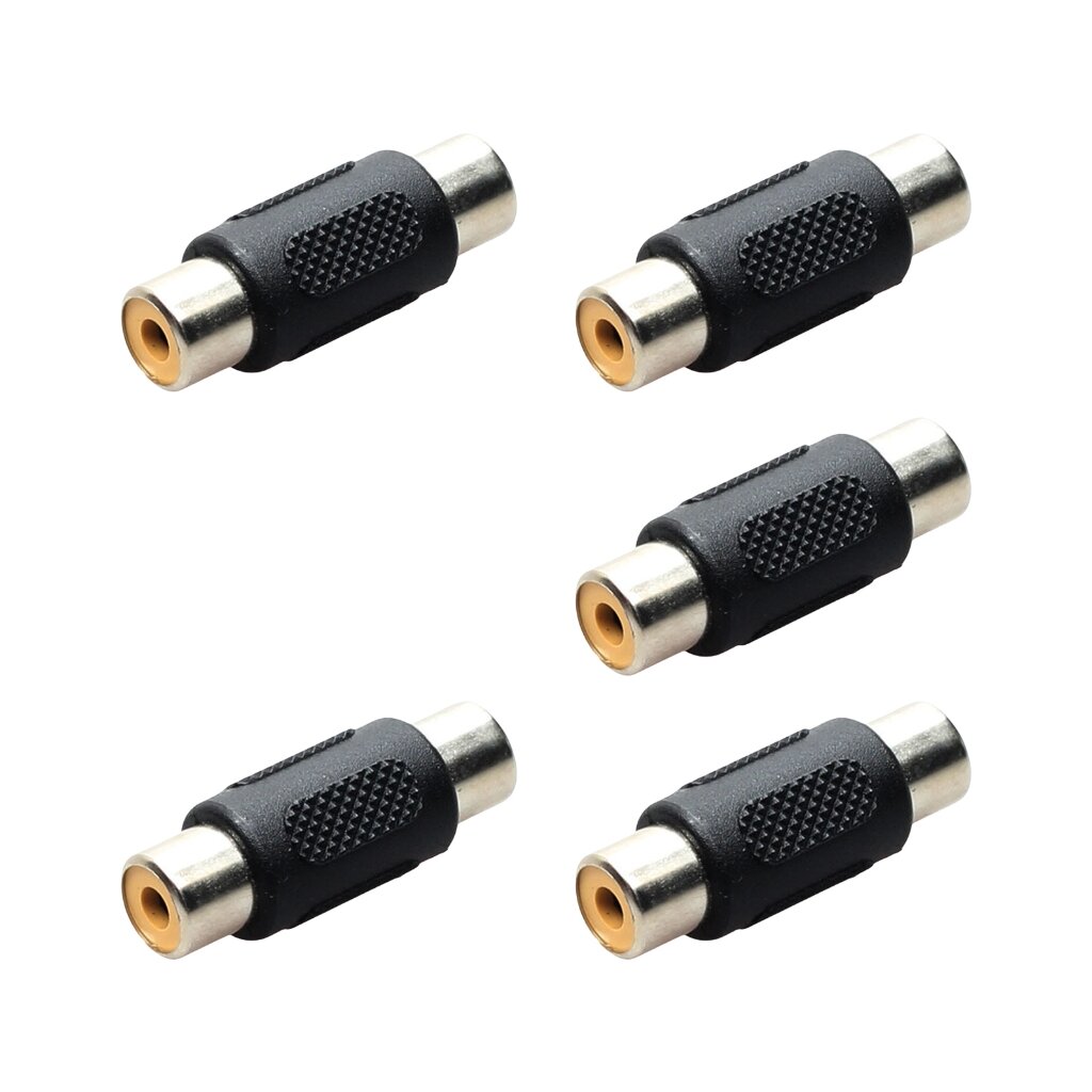 5 Аудиоразъемов RCA female-RCA female адаптер удлинителя RCA