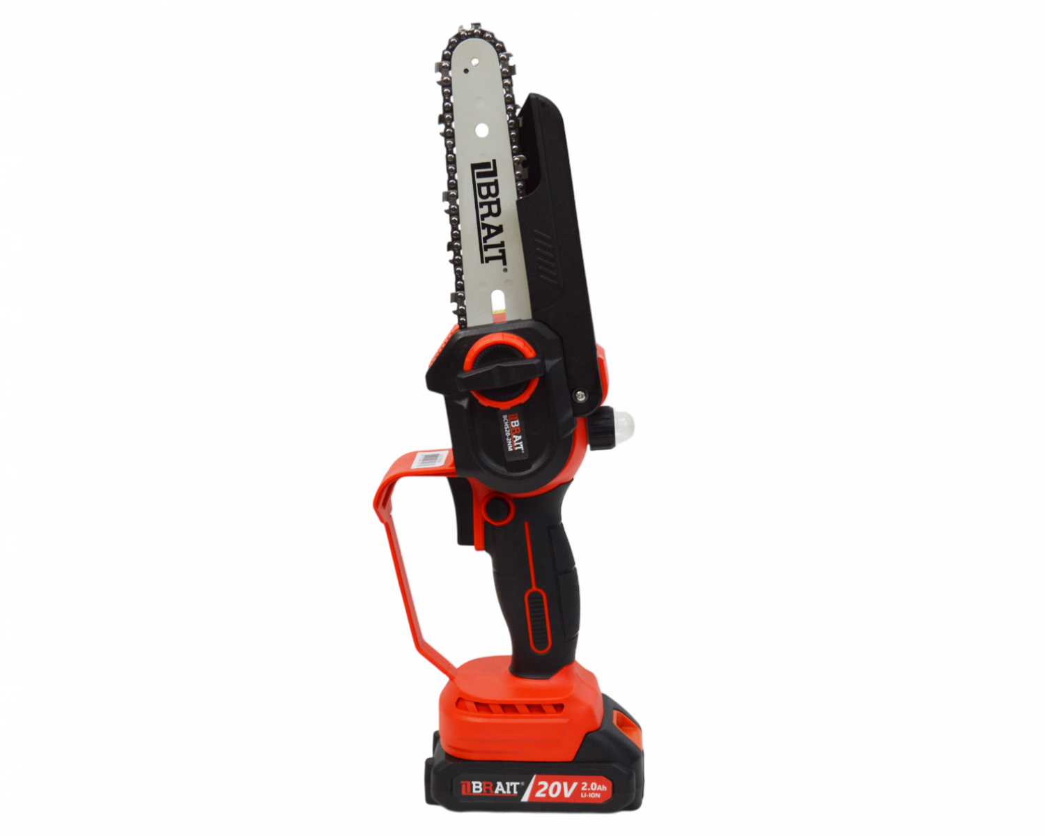 Цепная пила BRAIT BCHS20-2NM, аккумуляторная, 20В, 2 Ач, красная