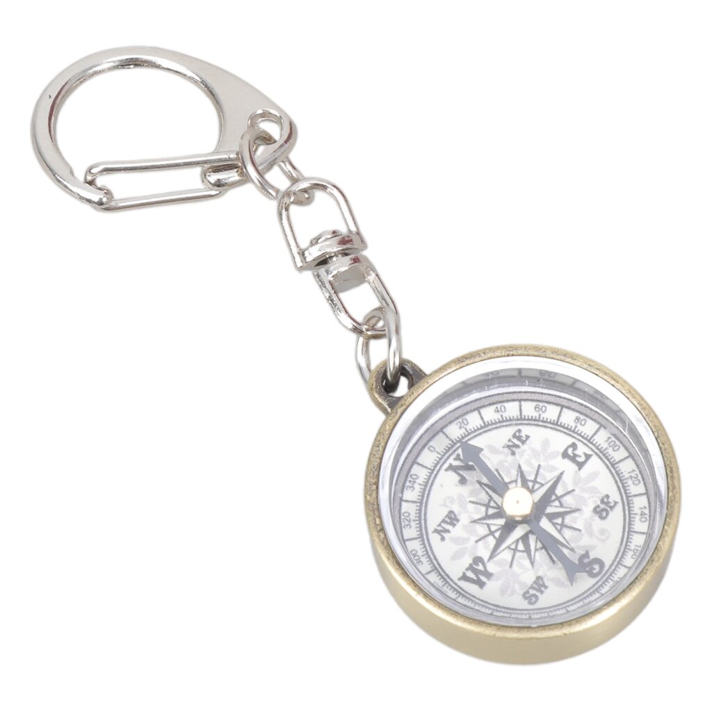 Компас с Брелоком, Мини-Карманный Компас, Ориентирующий Компас, Дорожный Аксессуар для Кемпинга на открытом Воздухе, Пешего Туризма, Навигации