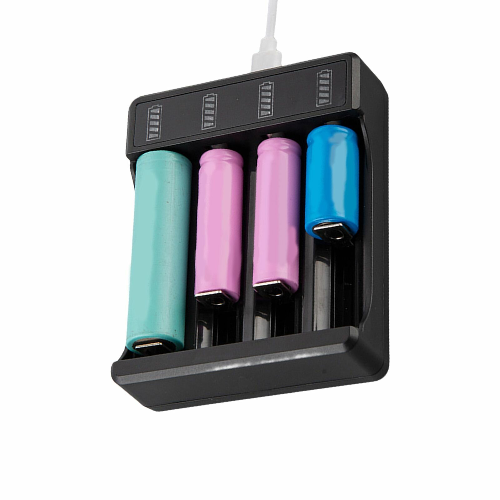 Зарядное устройство для аккумуляторов 18650 1/2/3/4 слота быстрая зарядка USB C