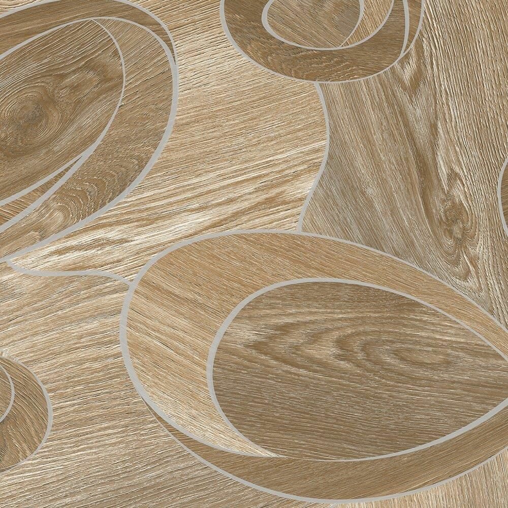 Juteks Линолеум полукоммерческий Ultra Vals 1_167M Бежевый/Коричневый 2 м на 3,5 м