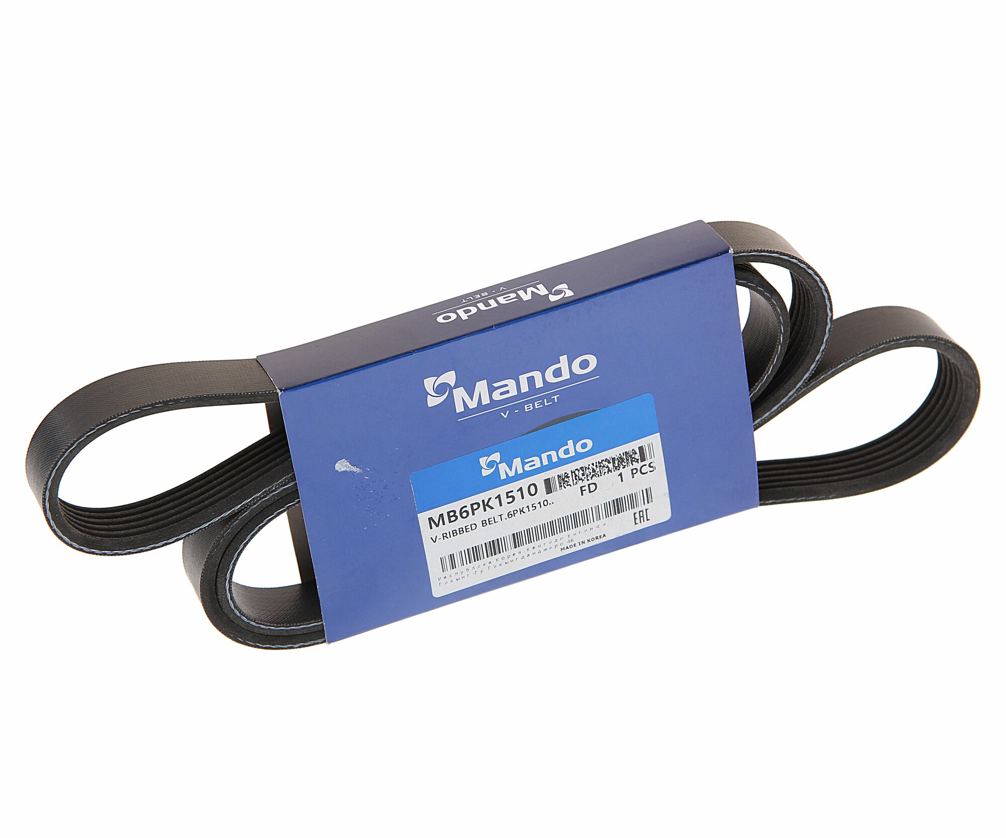 Ремень приводной поликлиновой 6PK1510 Mando Арт. MB6PK1510 / HYUNDAI Santa Fe