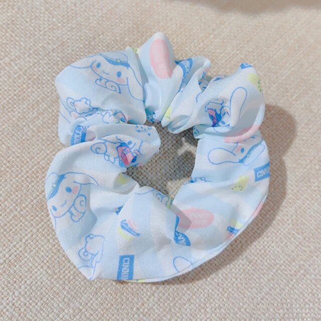 Sanrio, Hello Kitty кольцо для волос с большим кишечником Kawaii Kuromi Cinnamoroll, эластичная резинка для волос, украшение для конского хвоста