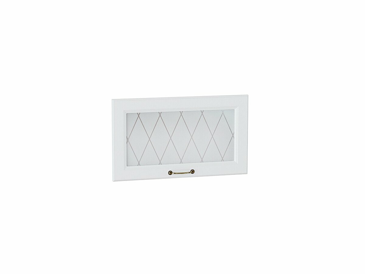 Комплект фасадов Ницца со стеклом для каркаса Ф-86 ВГ600, цвет фасада Белый, 354*596*16 мм