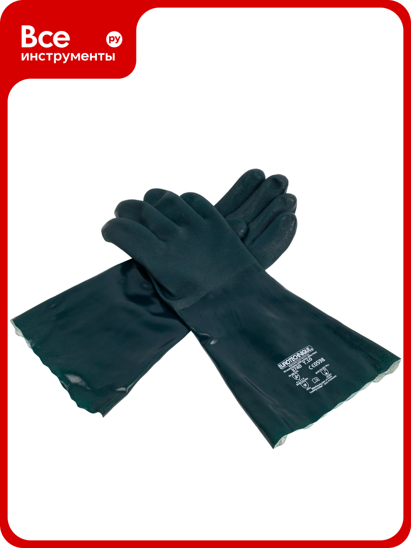 Перчатки, COVERGUARD, COVERGUARD EUROTECHNIQUE ACTIFRESH зеленые 3435241037404, зелёного ПВХ, химзащитныеEUROTECHNIQUE