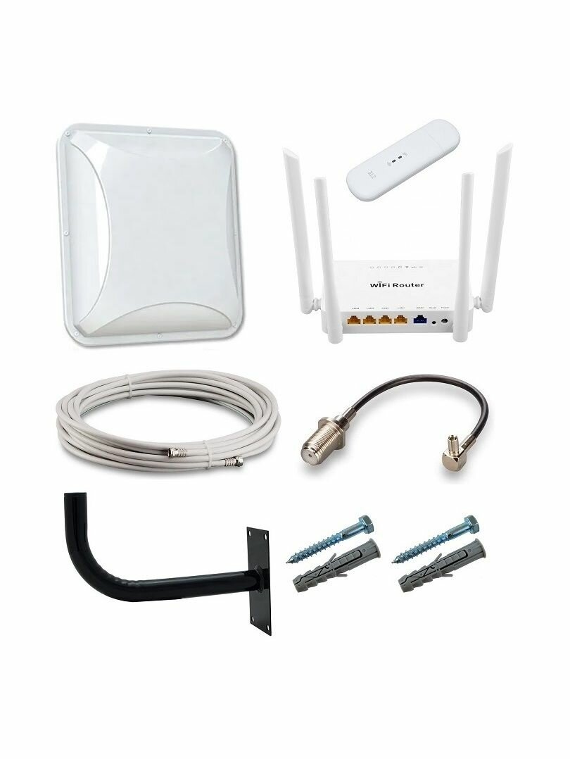 Комплект мобильного 3G 4G LTE интернета с антенной ANTEX PETRA BB 15dBi + сим карта в подарок