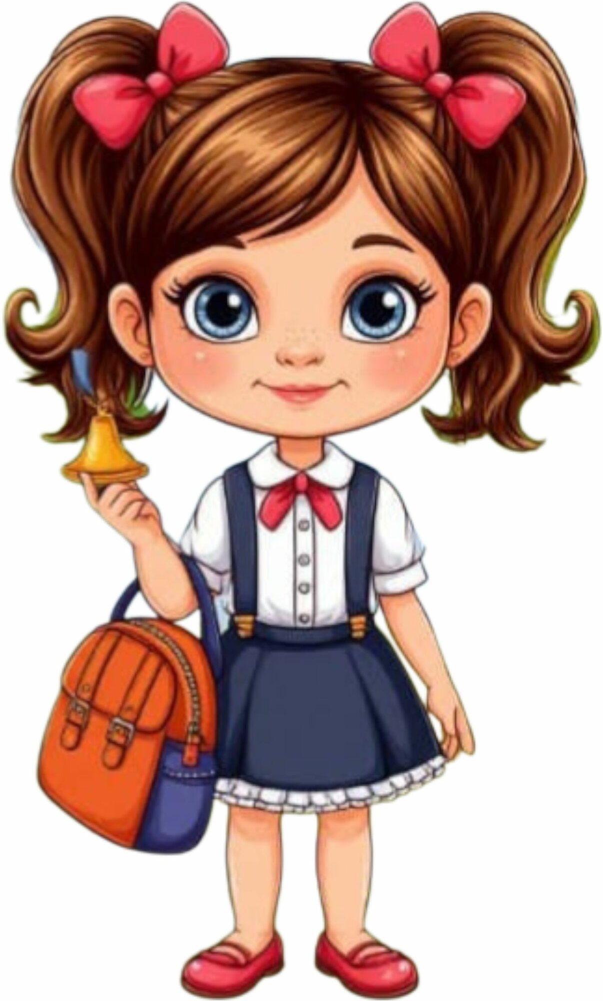 Термонаклейка на одежду "Девочка 1 сентября" 9см*15см