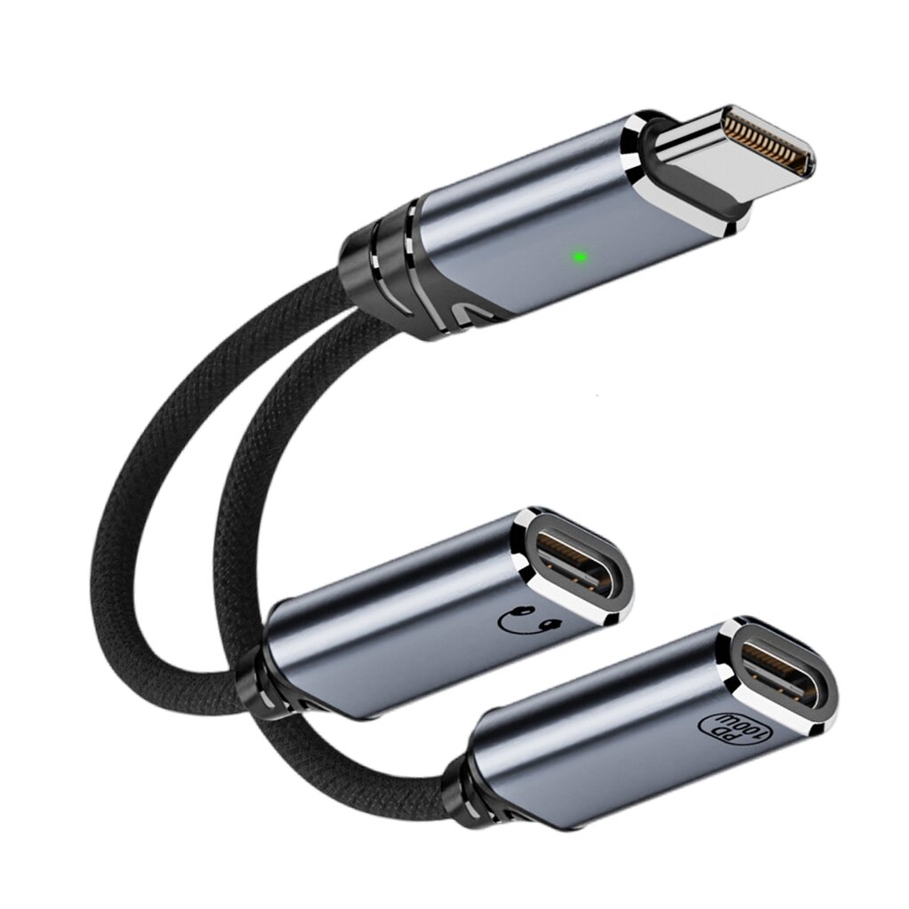 PD100 быстрая зарядка USB2.0-серый-Type-C one point two C port быстрая зарядка + C port гарнитура