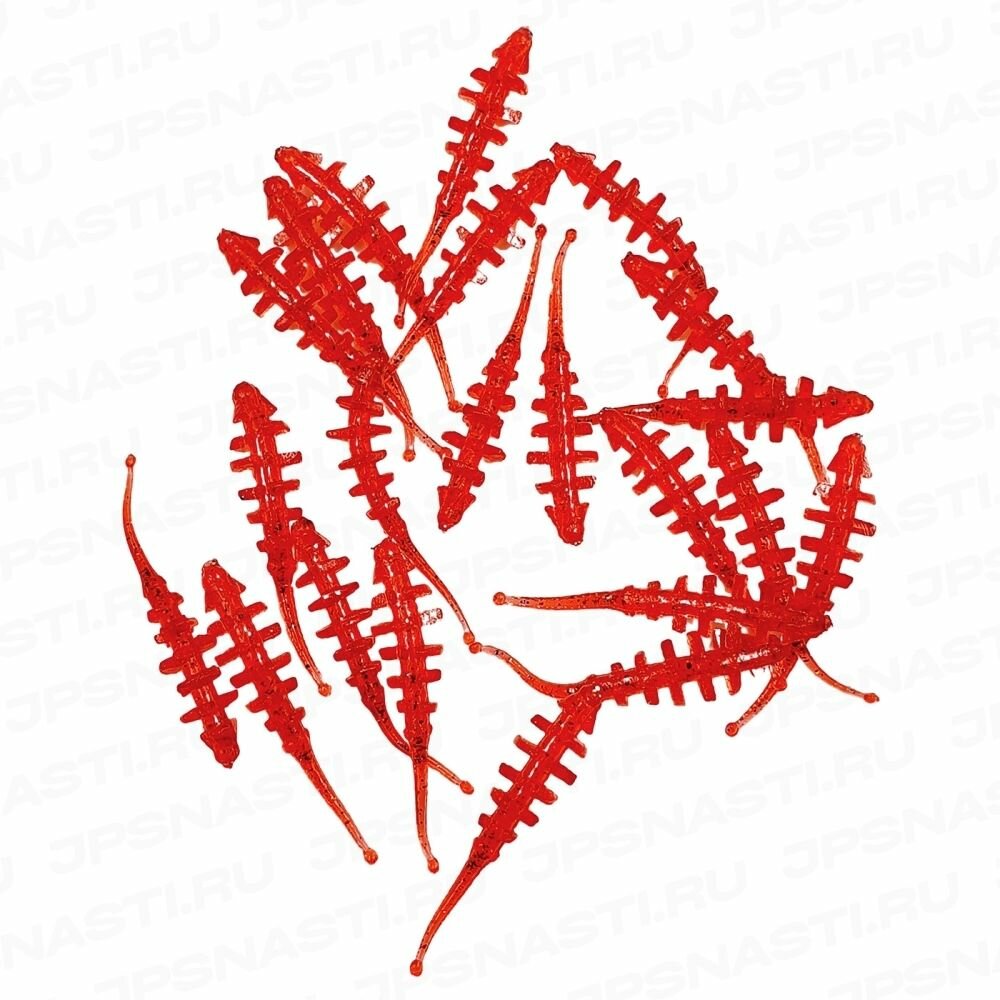 Силиконовые приманки Eleven Lures Micro Trap 1.5, 20 шт, #Ruby Red
